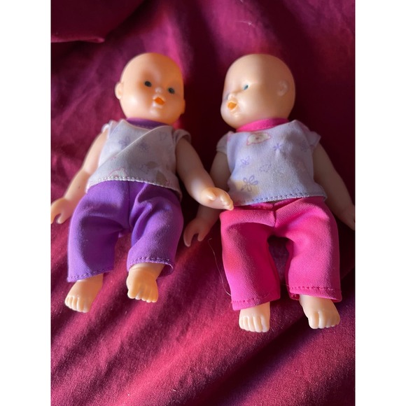 Toys | Lot Of 2 Bald Baby Dolls One With Pink Pants One With Purple ...